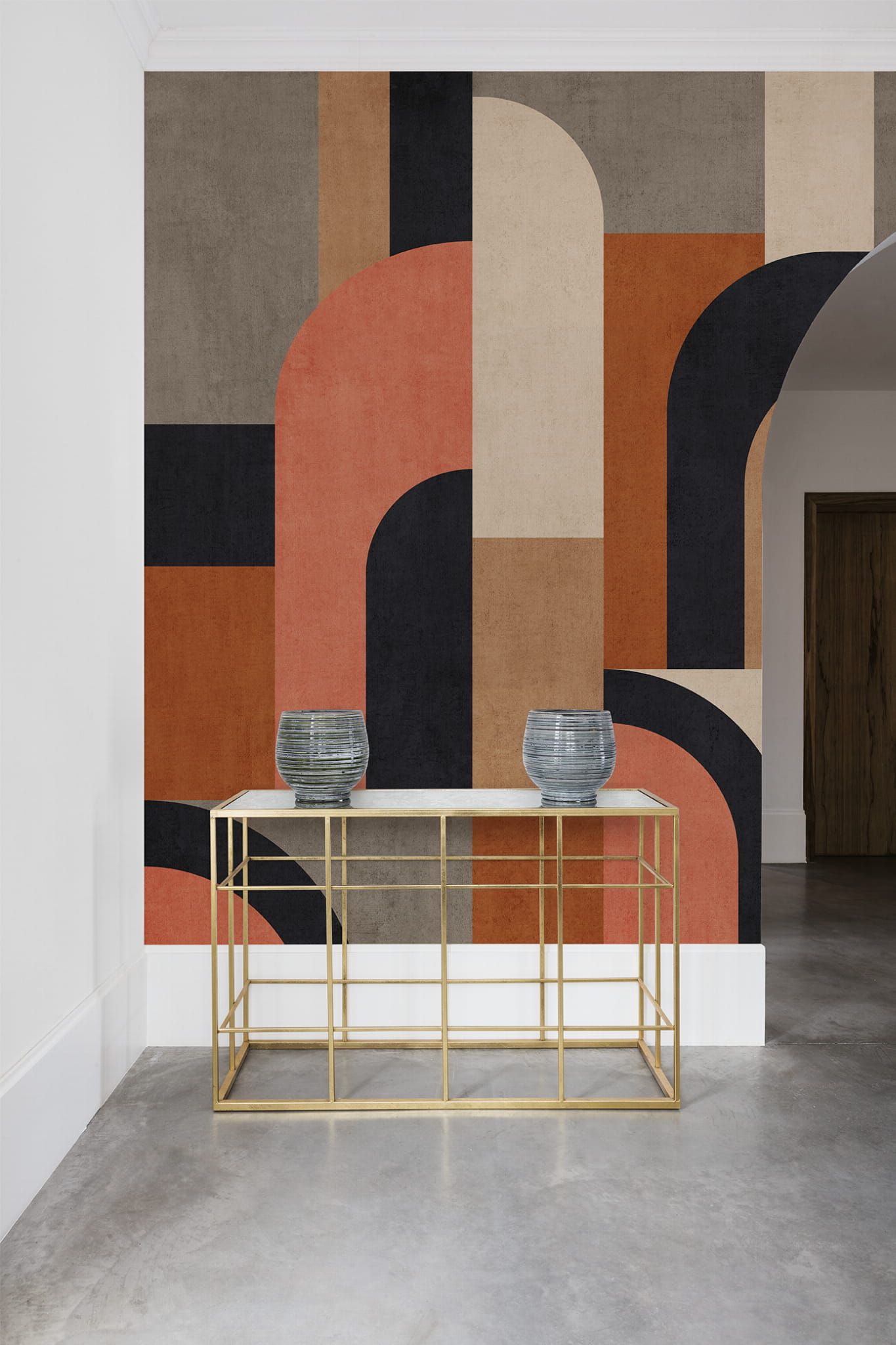 ONE ROLL ONE MOTIF, MURAL A51901 MODERNISM SHAPES - ONE ROLL ONE MOTIF ...